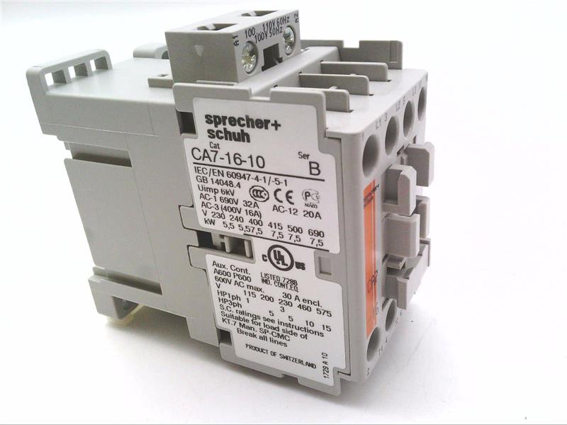 CA7-16-10-110 Contactors and Starters by SPRECHER & SCHUH