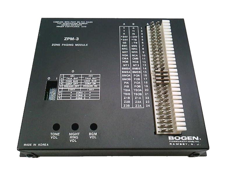 ZPM3 - ZONE PAGING MODULE by BOGEN COMMUNICATION