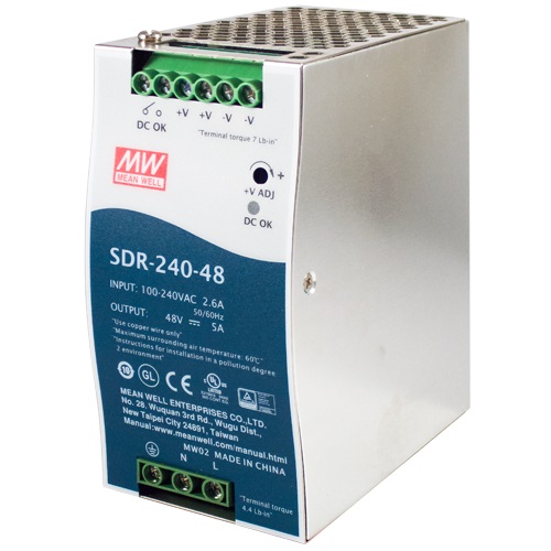 SDR-240-48 Power Supply Systems by MEAN WELL