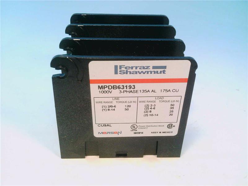 MPDB63193 - POWER DISTRIBUTION BLOCK by FERRAZ SHAWMUT