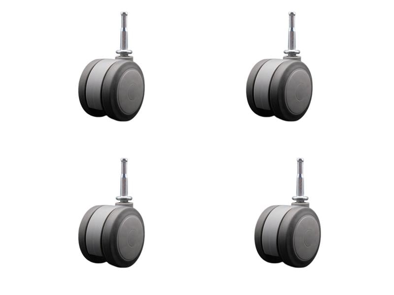 SCC-GN02S75-TPR-GRY-4 - GRAY NON-MARKING TWIN WHEELS by SERVICE CASTER ...