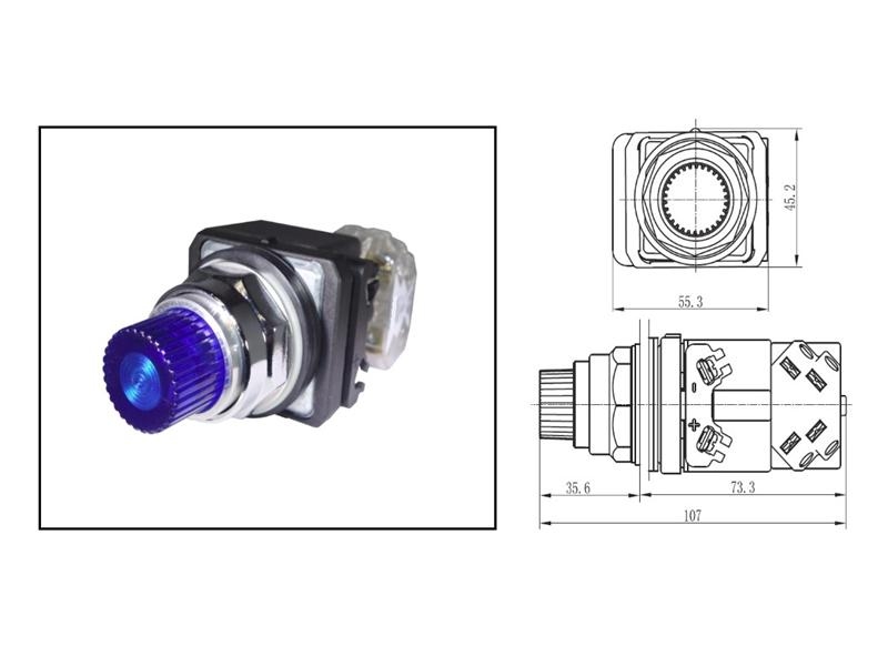 HT8GBBBF7SUB - PUSH BUTTON - 30MM ILLUMINATED PUSHBUTTON by RADWELL ...