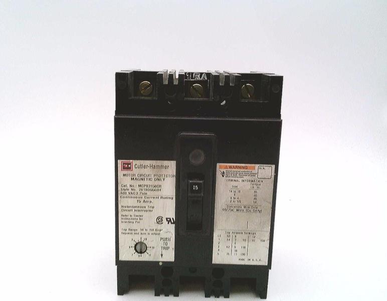 MCP03150R Circuit Breakers by EATON CORPORATION