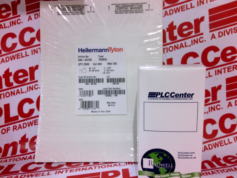 TAG63L-105 - LASER TAG LABEL by HELLERMANN TYTON