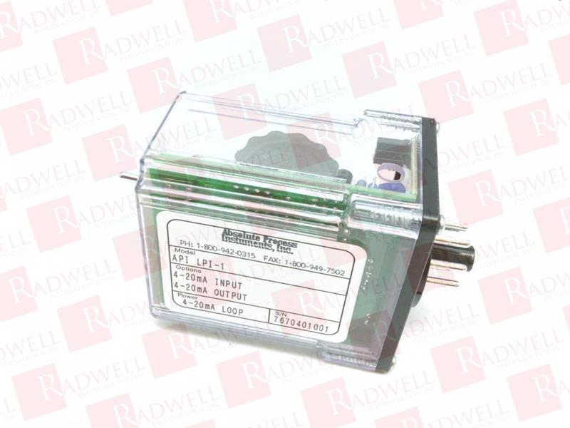 API LPI-1 Pressure and Flow Control by ABSOLUTE PROCESS INSTRUMENTS